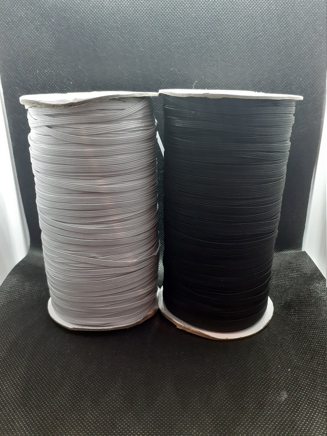 Buy White or Black Stretchy Braided Elastic Cord Sold per Metre Online ...