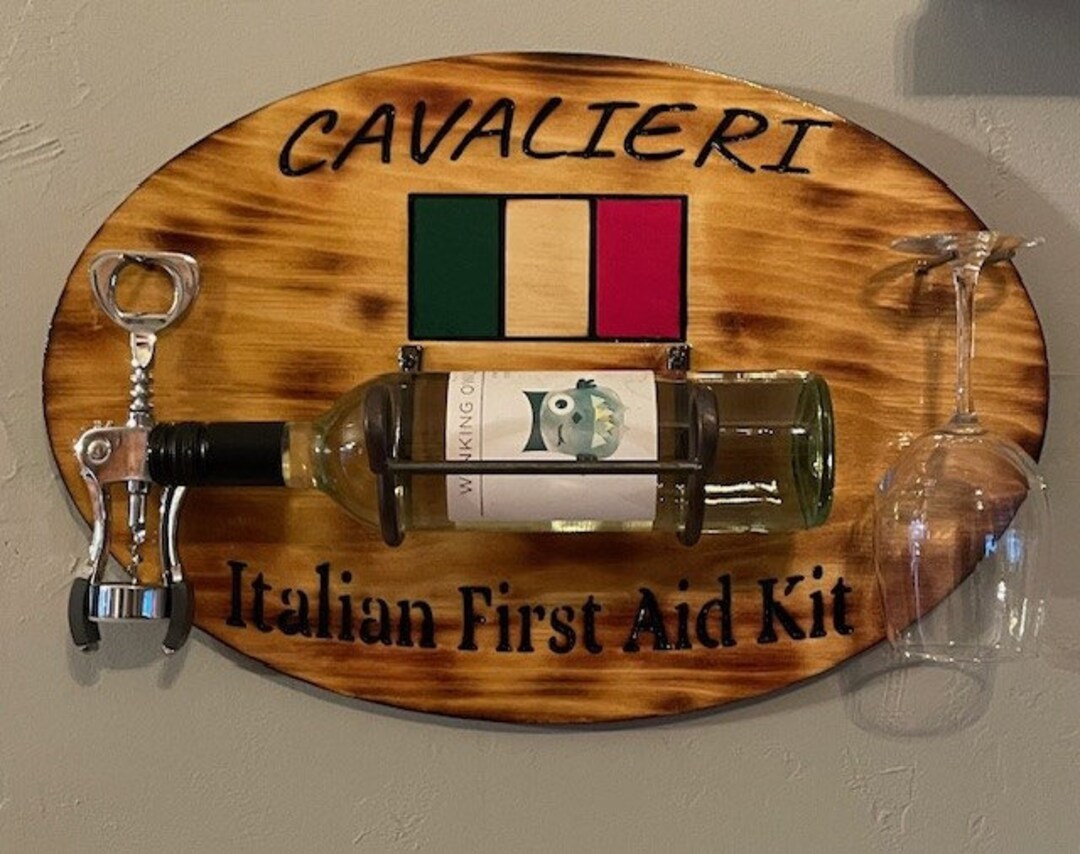 Personalized Italian Wine Rack Sign italian First Aid Kit - Etsy