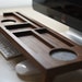 Black Walnut Wood Desk Organizer With Wireless Charger, Personalized ...