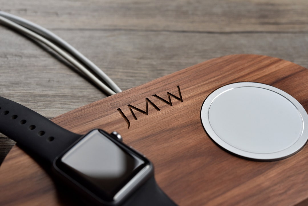 Personalized Wooden Magsafe Stand, Apple Watch Station, Apple Watch ...