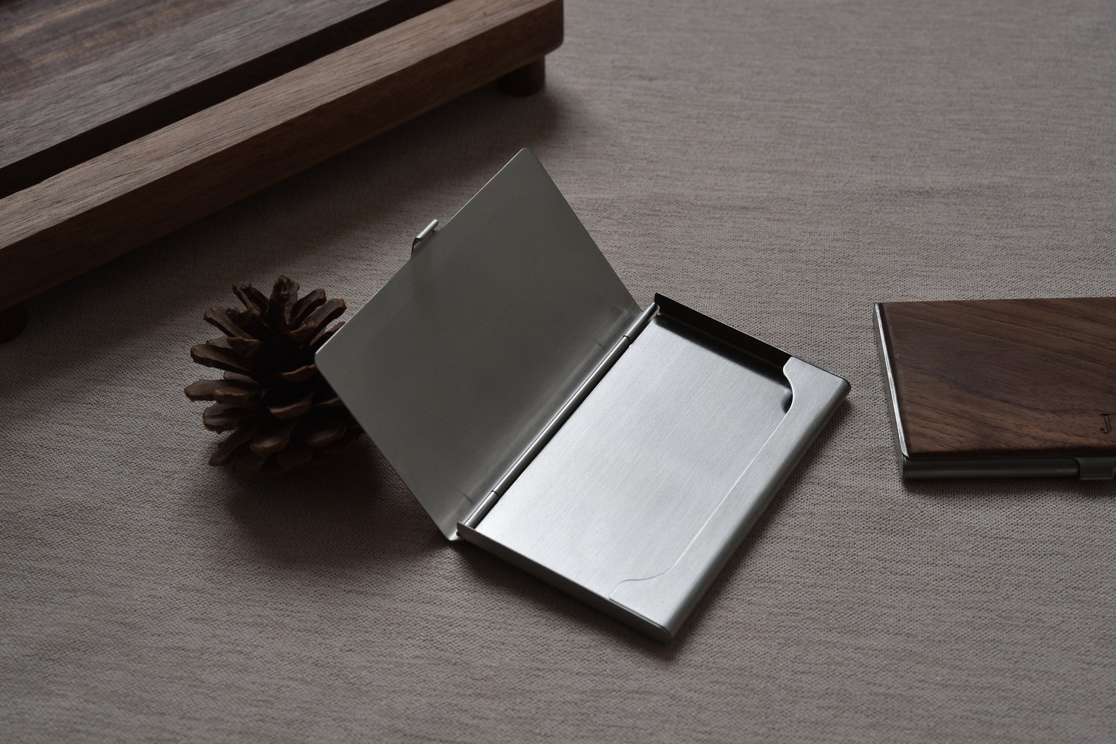 Personalized Card Case Wood Business Card Case Metal Credit - Etsy