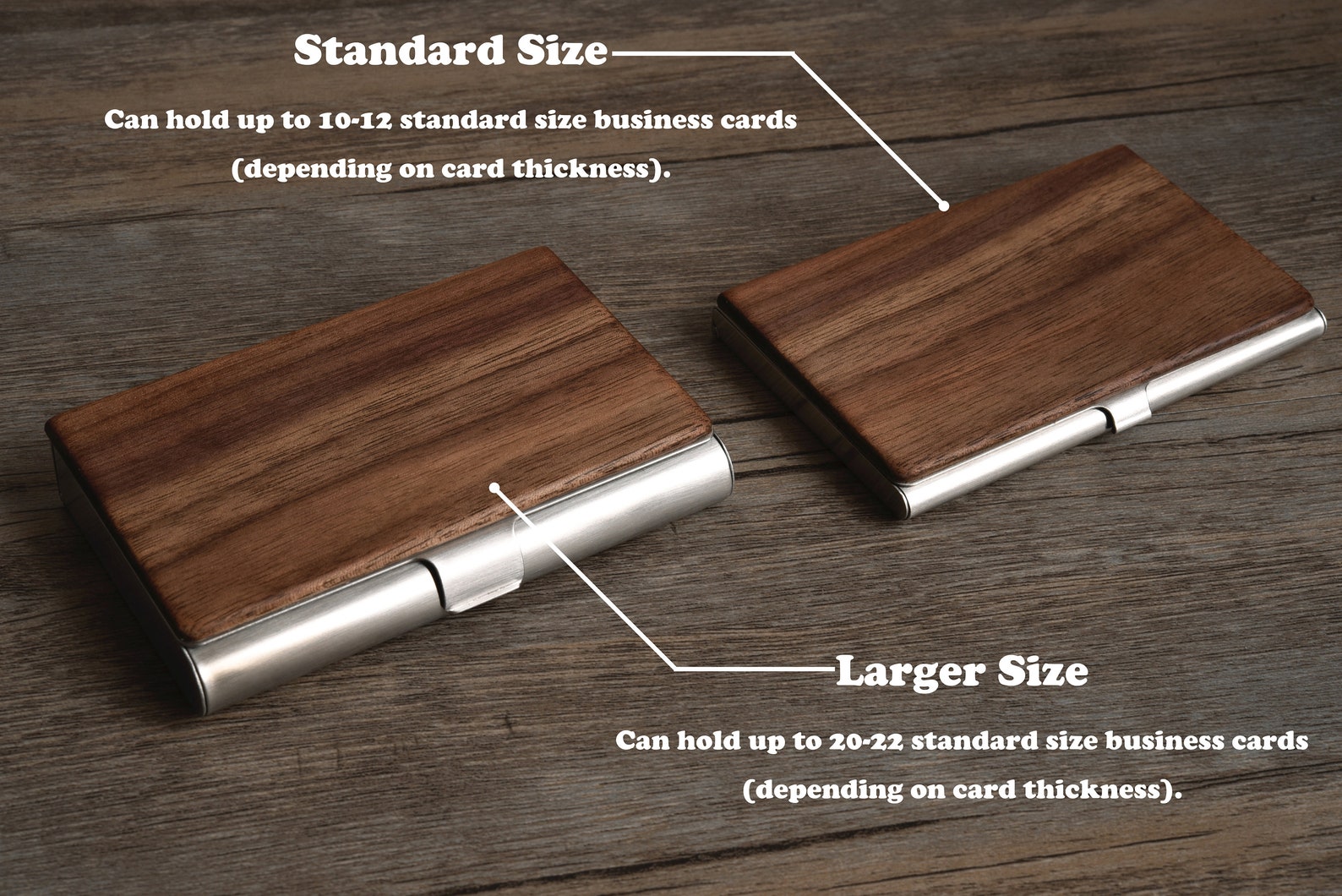 Personalized Card Case Wood Business Card Case Metal Credit - Etsy