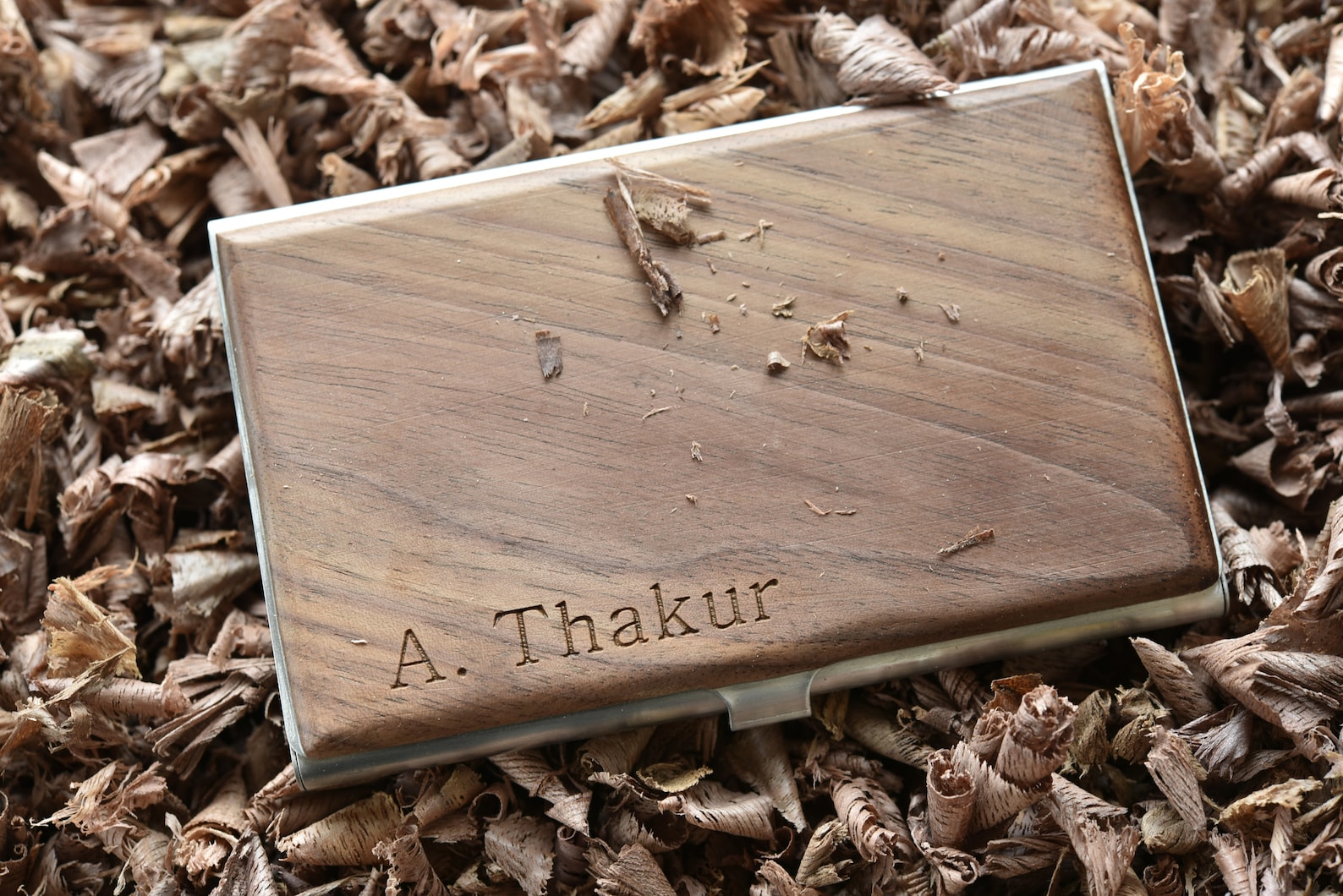 Personalized Card Case Wood Business Card Case Metal Credit - Etsy