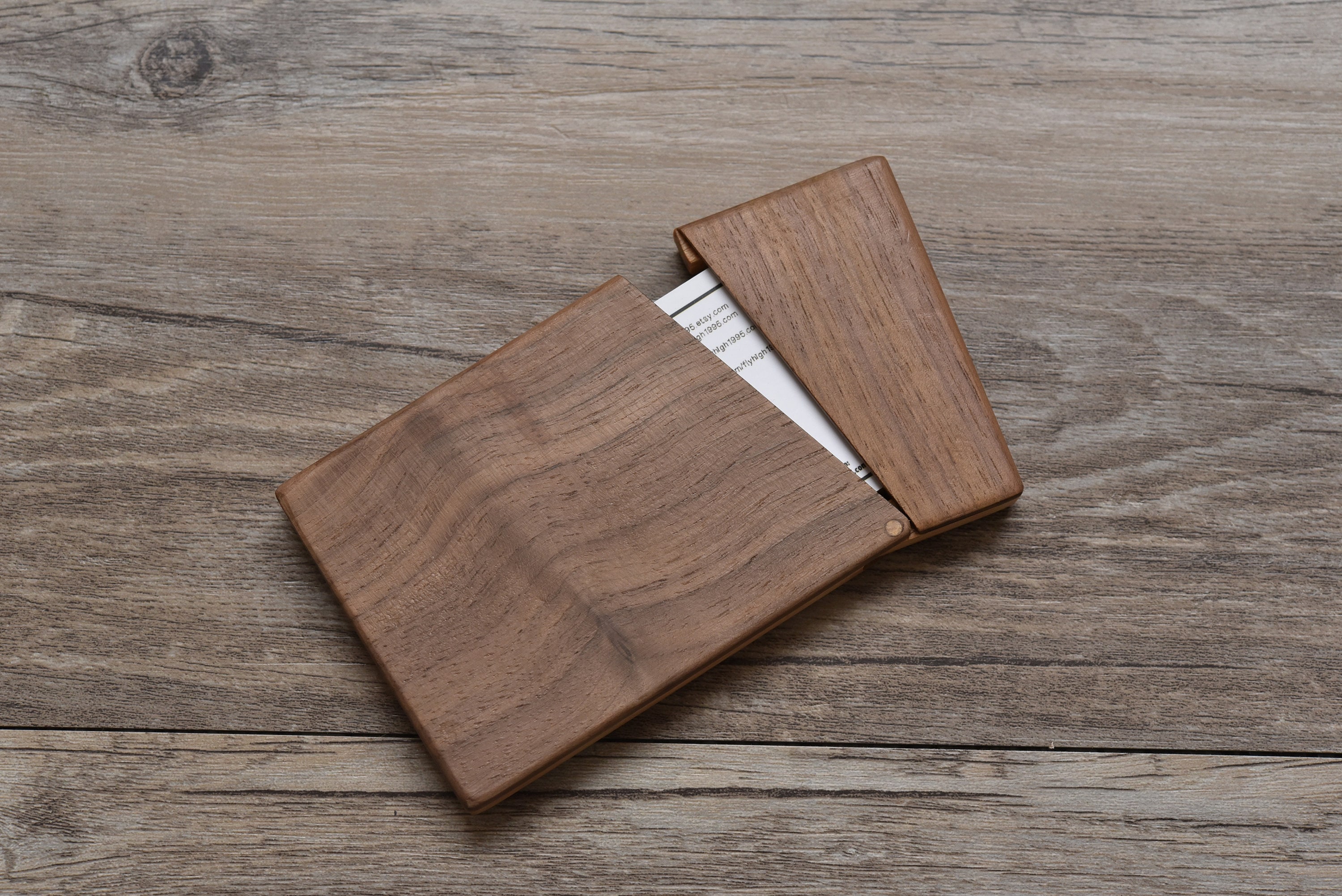 Wood Business Card Case Personalized Business Card Holder | Etsy