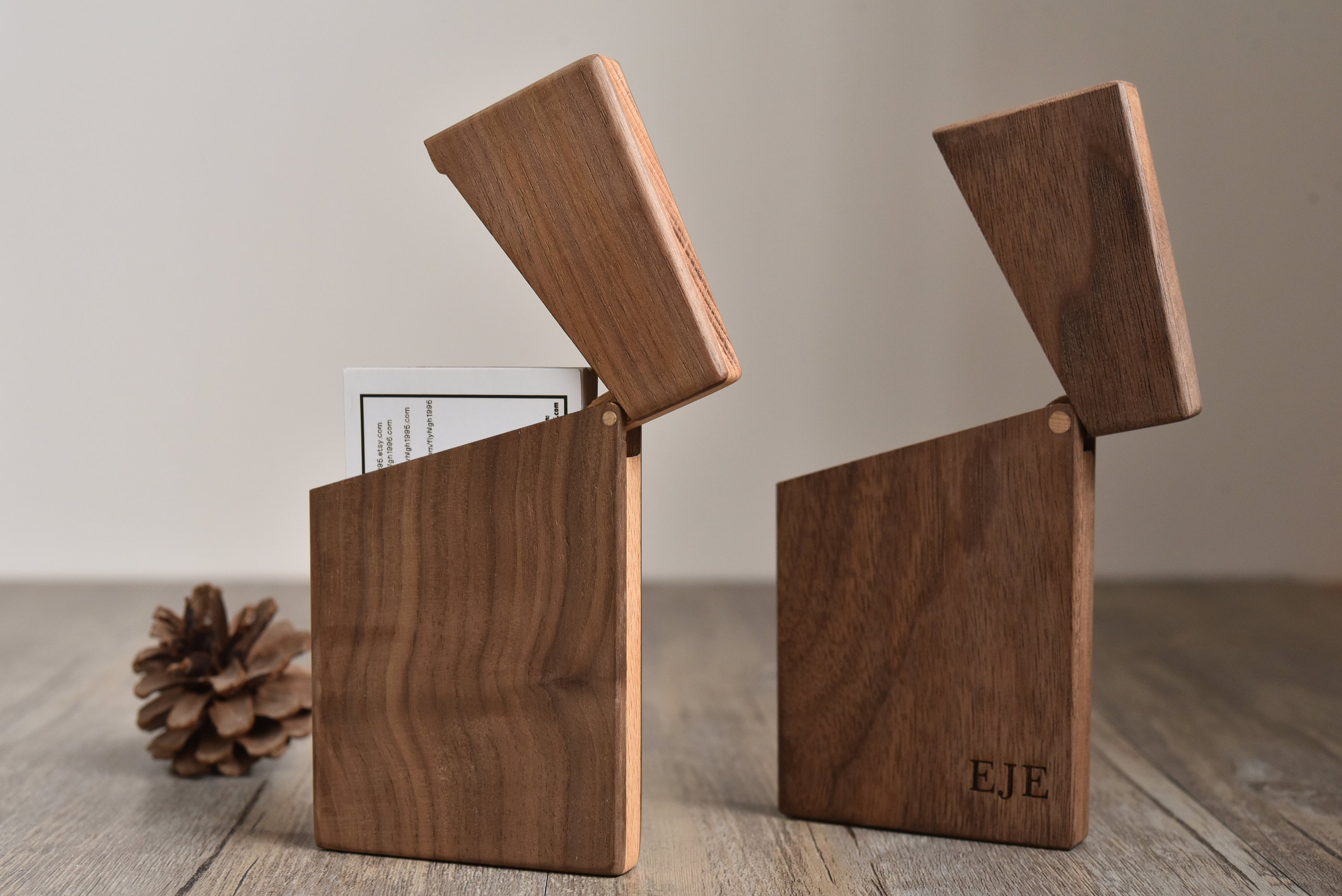 Wood Business Card Case Personalized Business Card Holder | Etsy