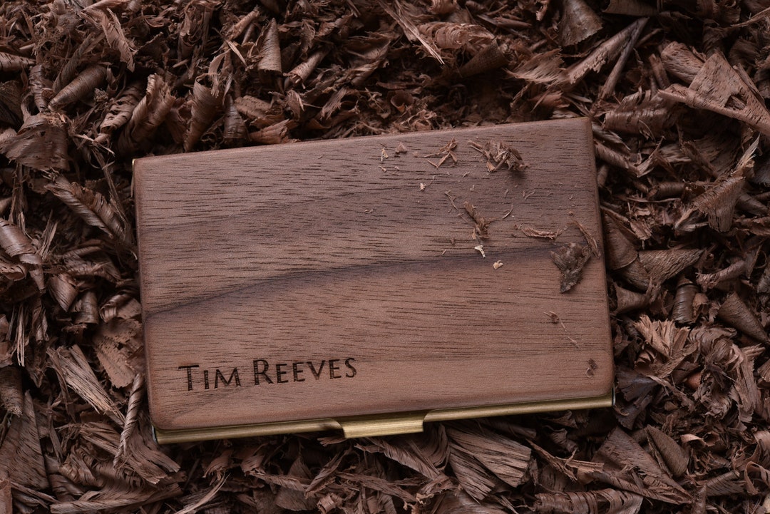 Personalized Business Card Case, Wood Card Case, Metal Credit Card ...