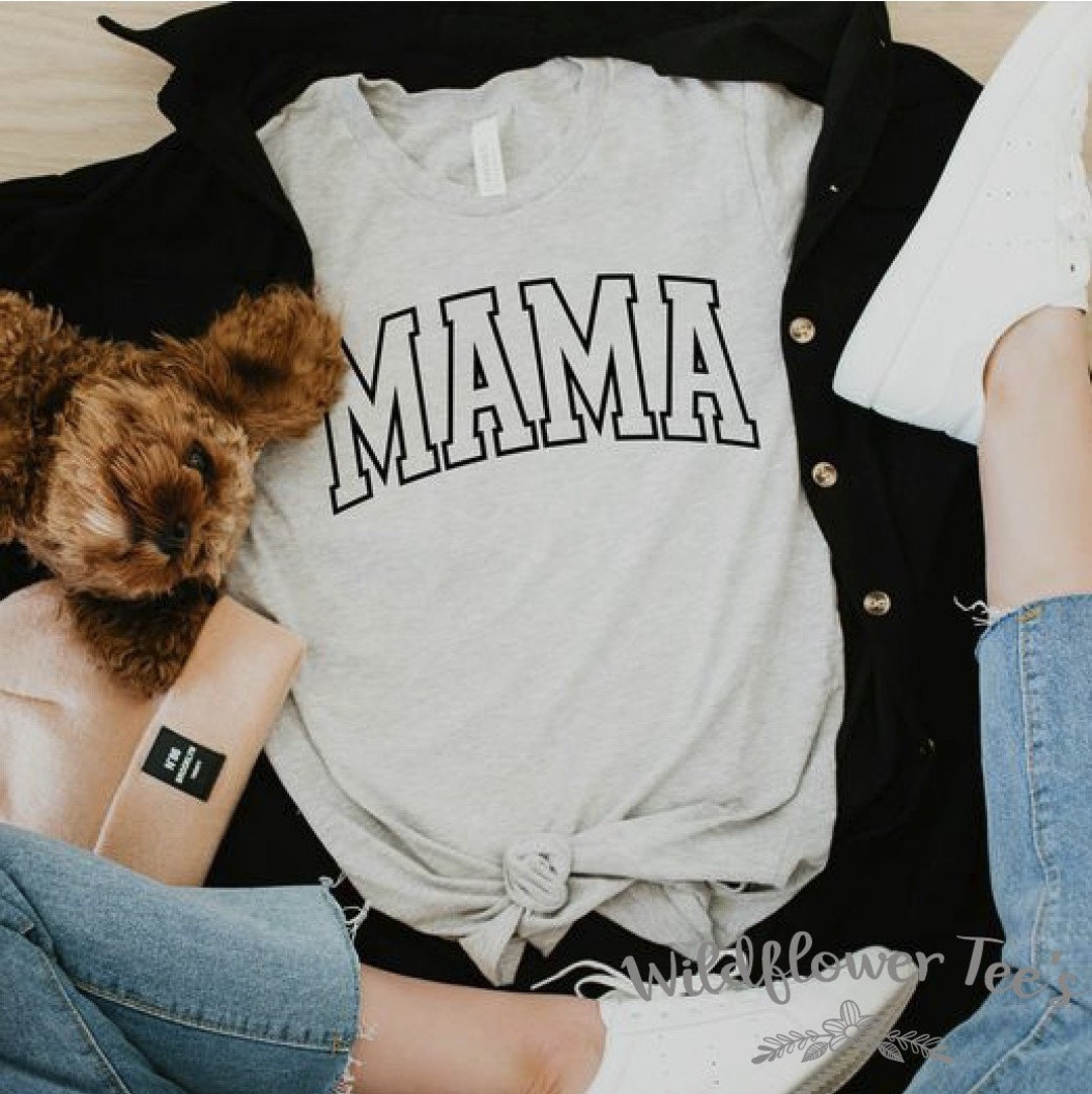 MAMA 3d/puff Design MAMA Graphic Tee T-shirt Tee Shirt Mother's Day ...