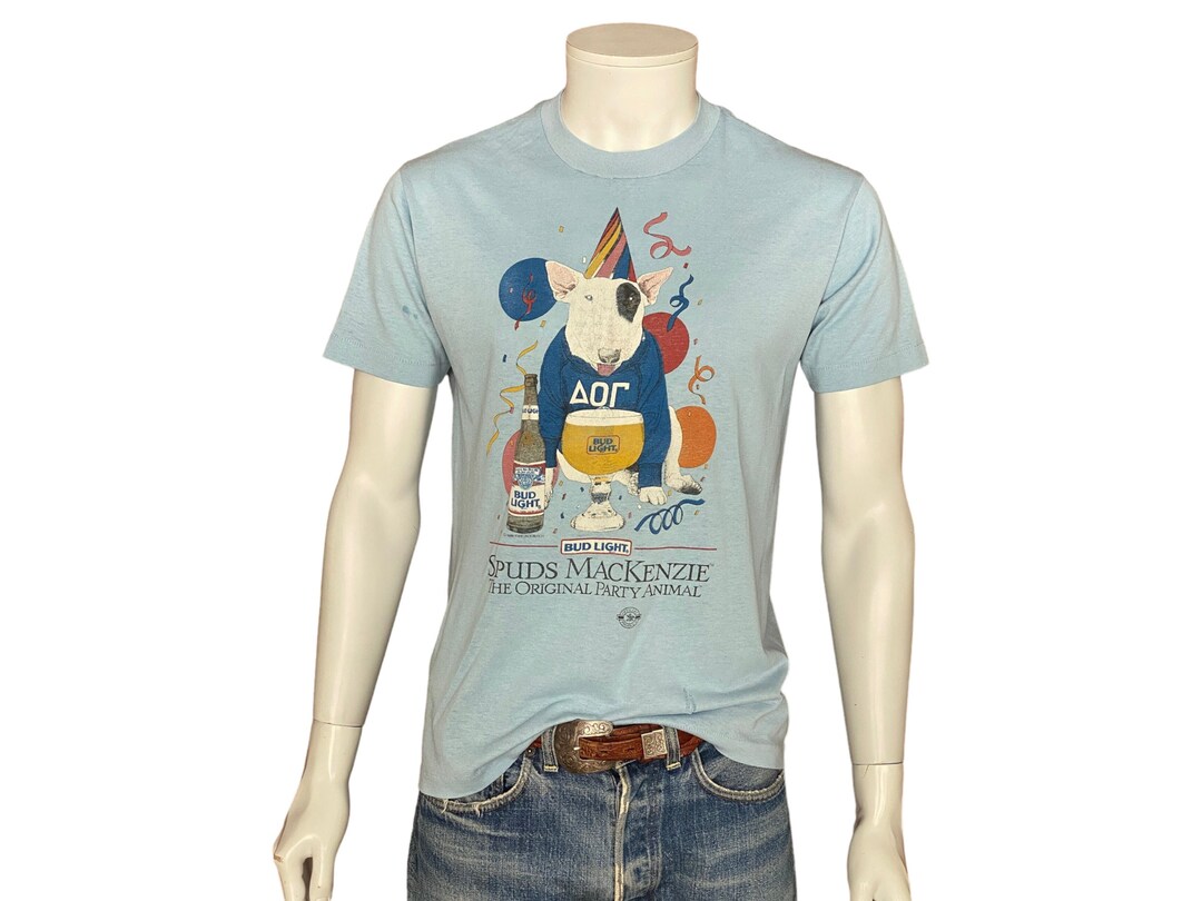 Vintage 1986 Spud Mackenzie T-shirt - Made in USA - Distressed - Etsy