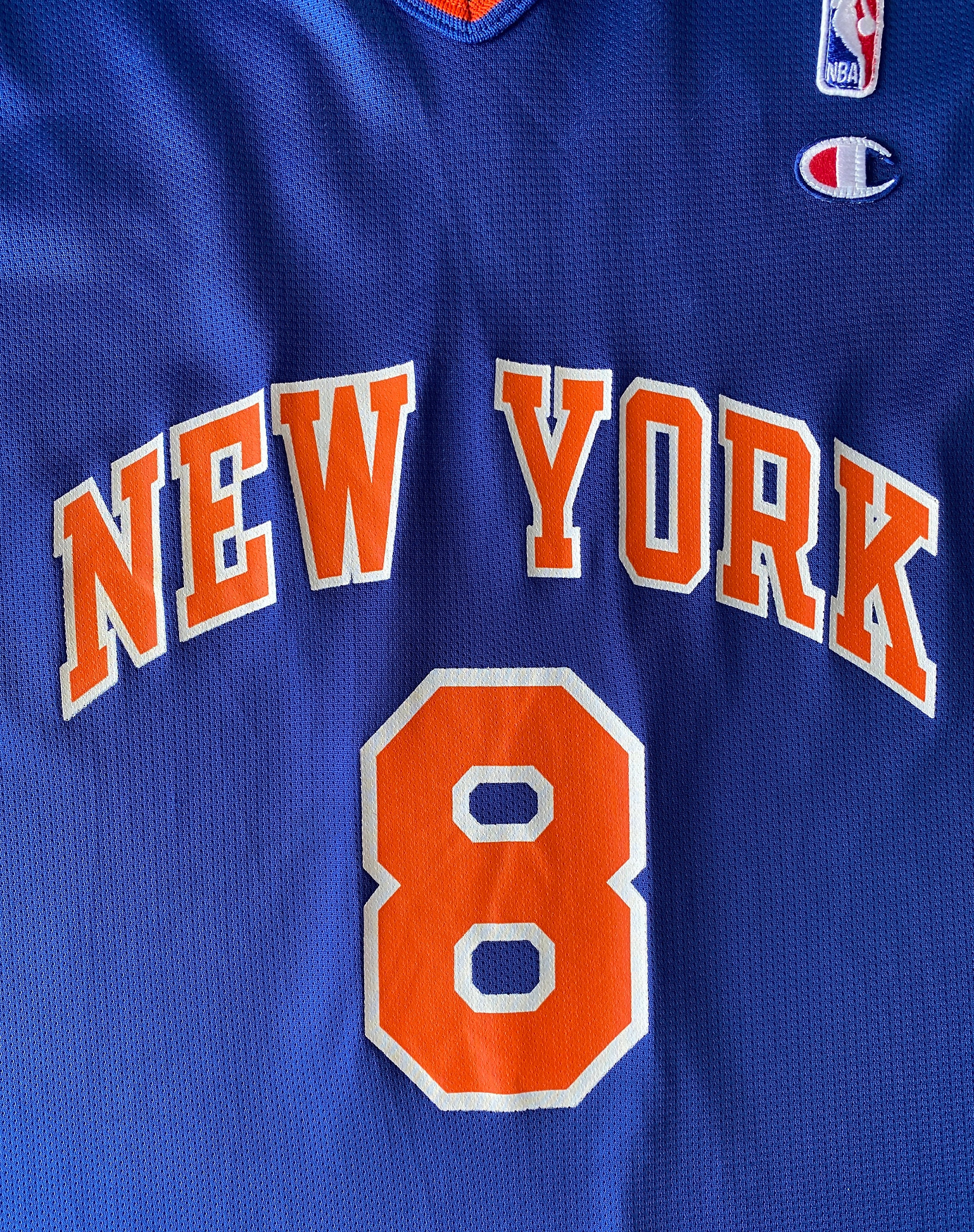 Size 44. Vintage 90s Champion New York Knicks #8 Latrell Size 44. Vintage 90s Champion New York Knicks #8 Latrell
