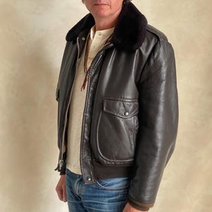 Vintage 80s Cooper Flight Leather Jacket | US Air Force Aviator Bomber ...