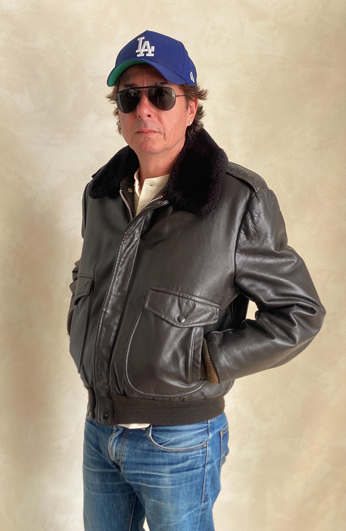 Vintage 80s Cooper Flight Leather Jacket | US Air Force Aviator Bomber ...