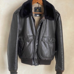 Vintage 80s Cooper Flight Leather Jacket | US Air Force Aviator Bomber ...