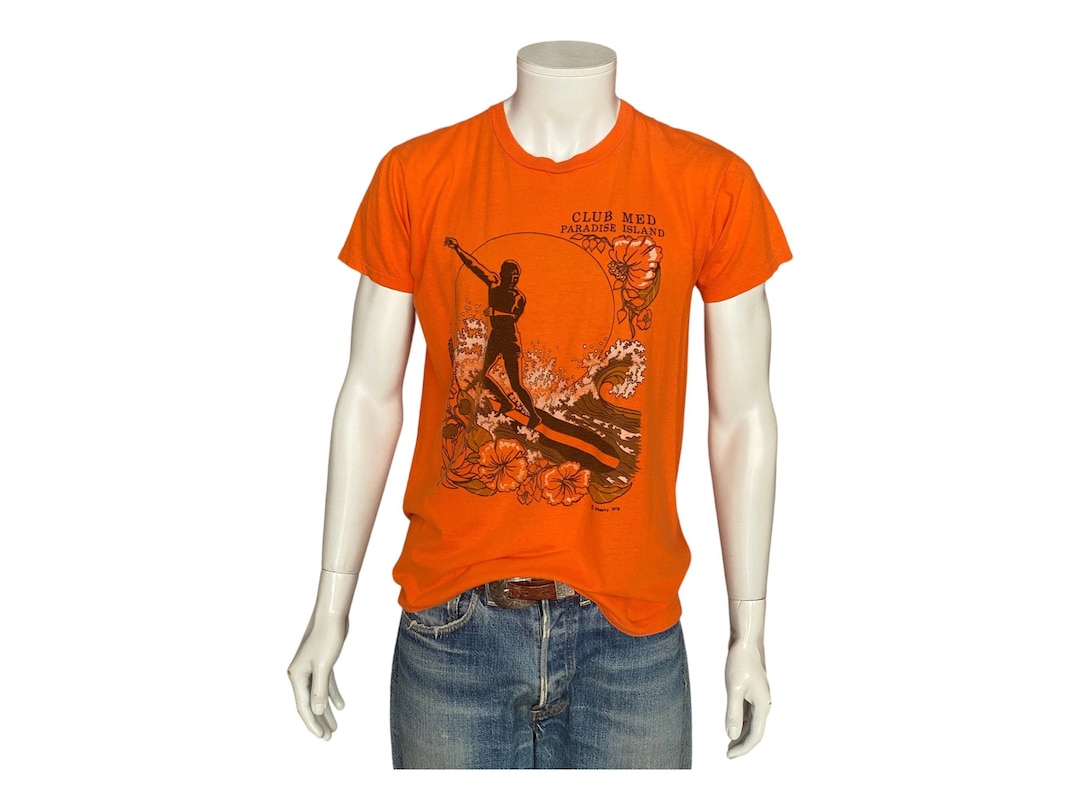 Vintage 80s Club Med Surf T-shirt | Retro 50/50 Cotton Tee | Made in ...