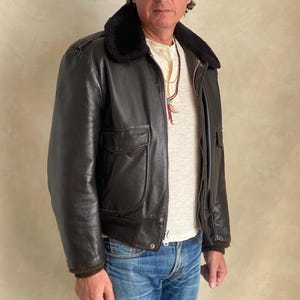 Vintage 80s Cooper Flight Leather Jacket | US Air Force Aviator Bomber ...