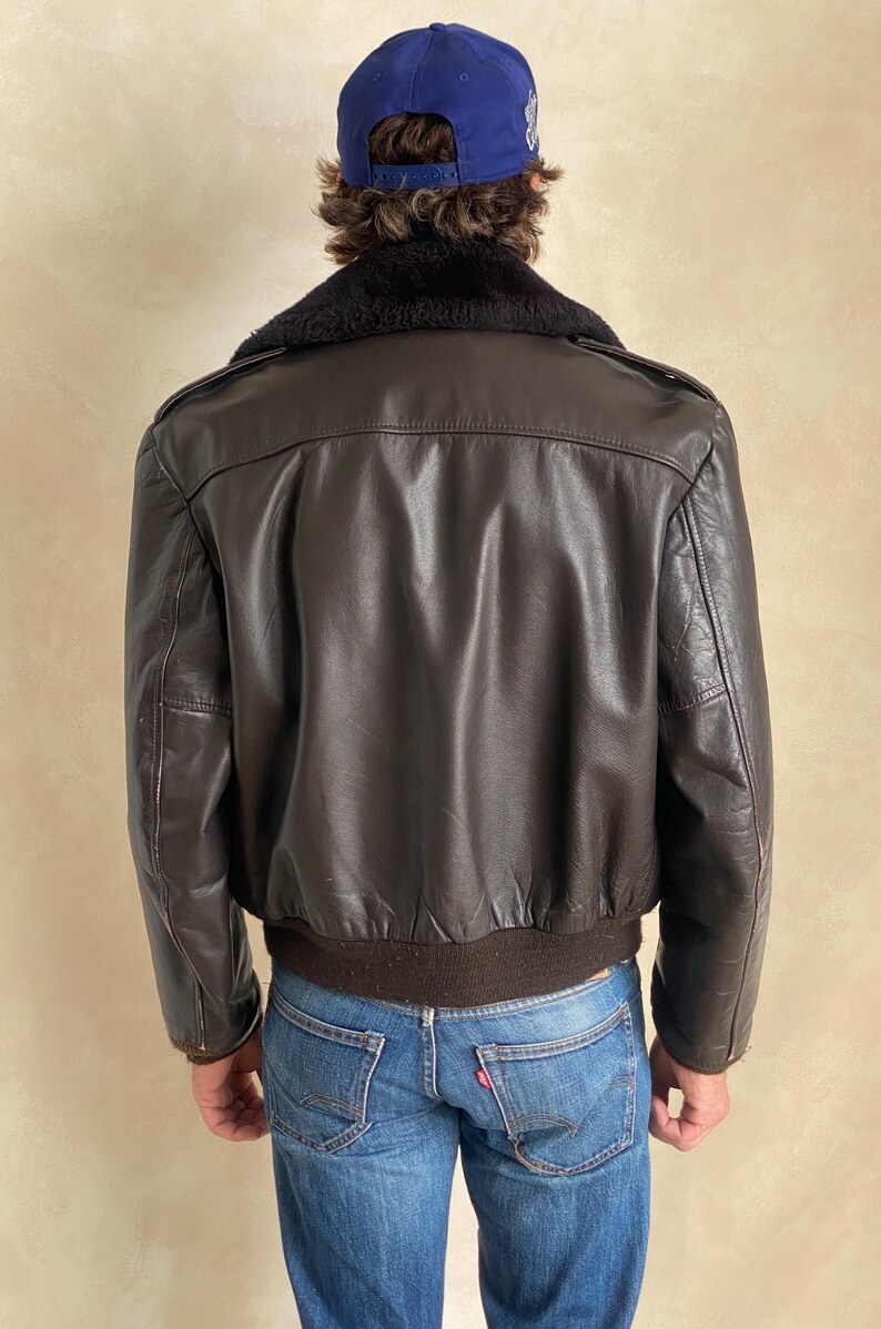 Vintage 80s Cooper Flight Leather Jacket | US Air Force Aviator Bomber ...