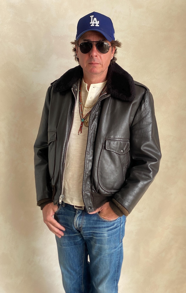 Vintage 80s Cooper Flight Leather Jacket | US Air Force Aviator Bomber ...