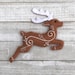DIY Kit Christmas Gingerbread Reindeer Ornament Wool Felt Embroidery ...
