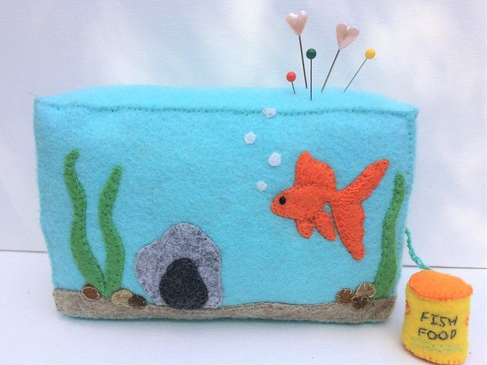 DIY Pincushion Craft Kit, Fish Tank, Goldfish, Aquarium, Felt ...