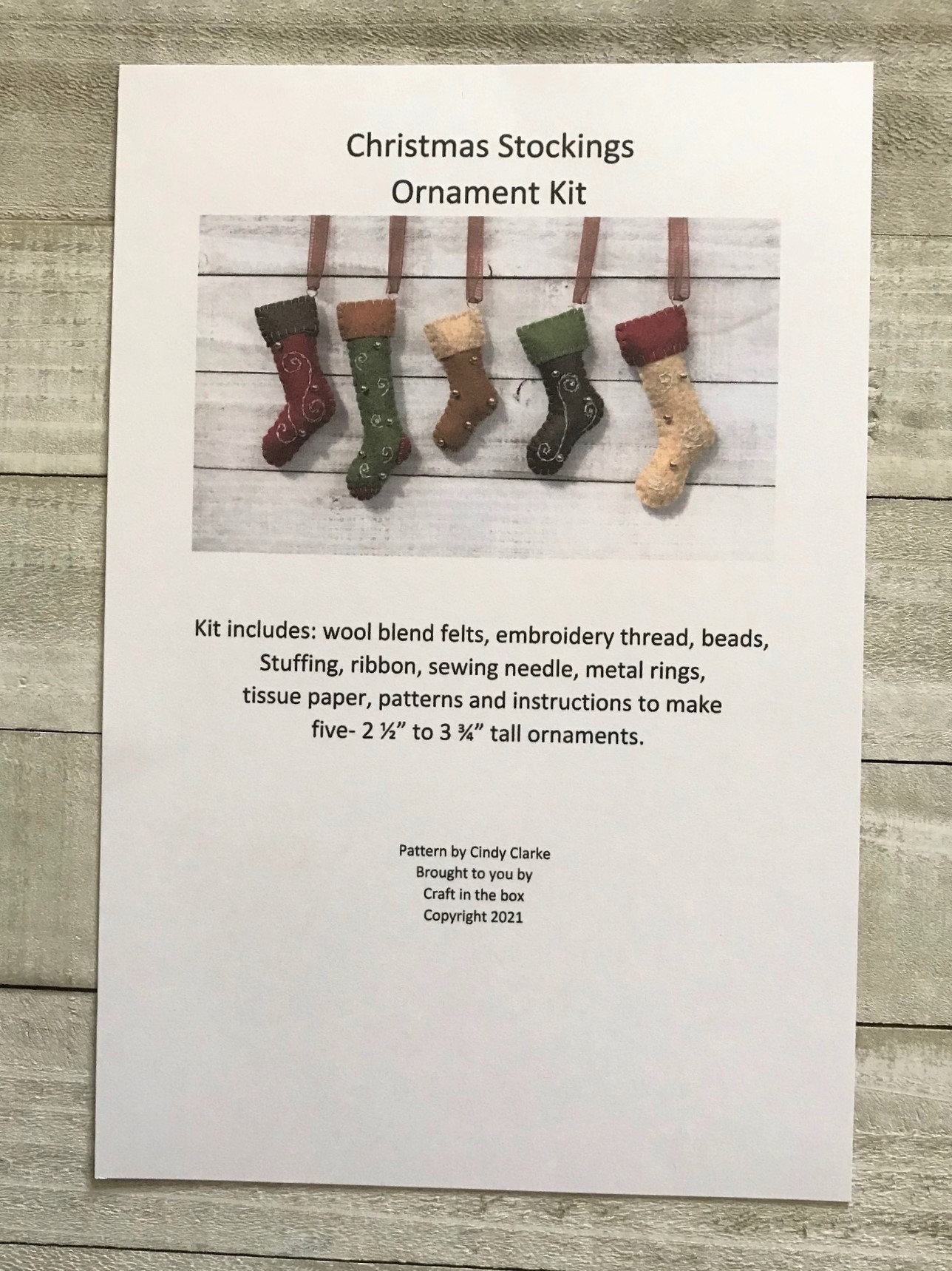 DIY Christmas Ornament Kit Makes 5 Mini Stockings Felt | Etsy