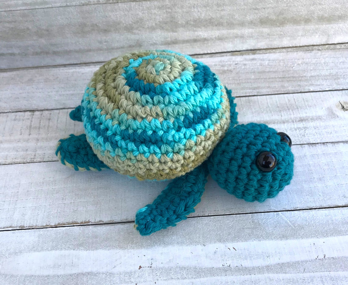 DIY Turtle Baby Rattle Crochet Kit Stuffed Animal River - Etsy