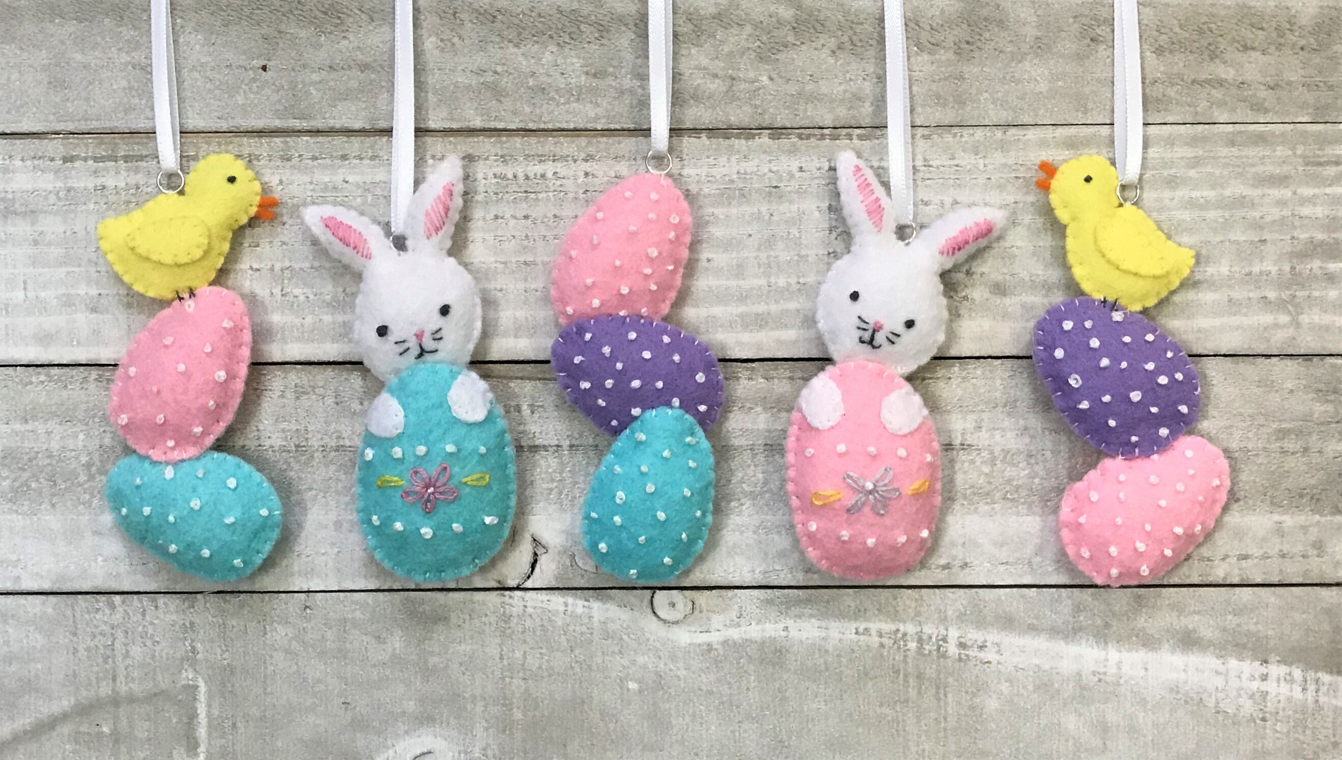 DIY Kit Mini Easter Ornaments Craft Kit Makes 5 Wool Felt - Etsy
