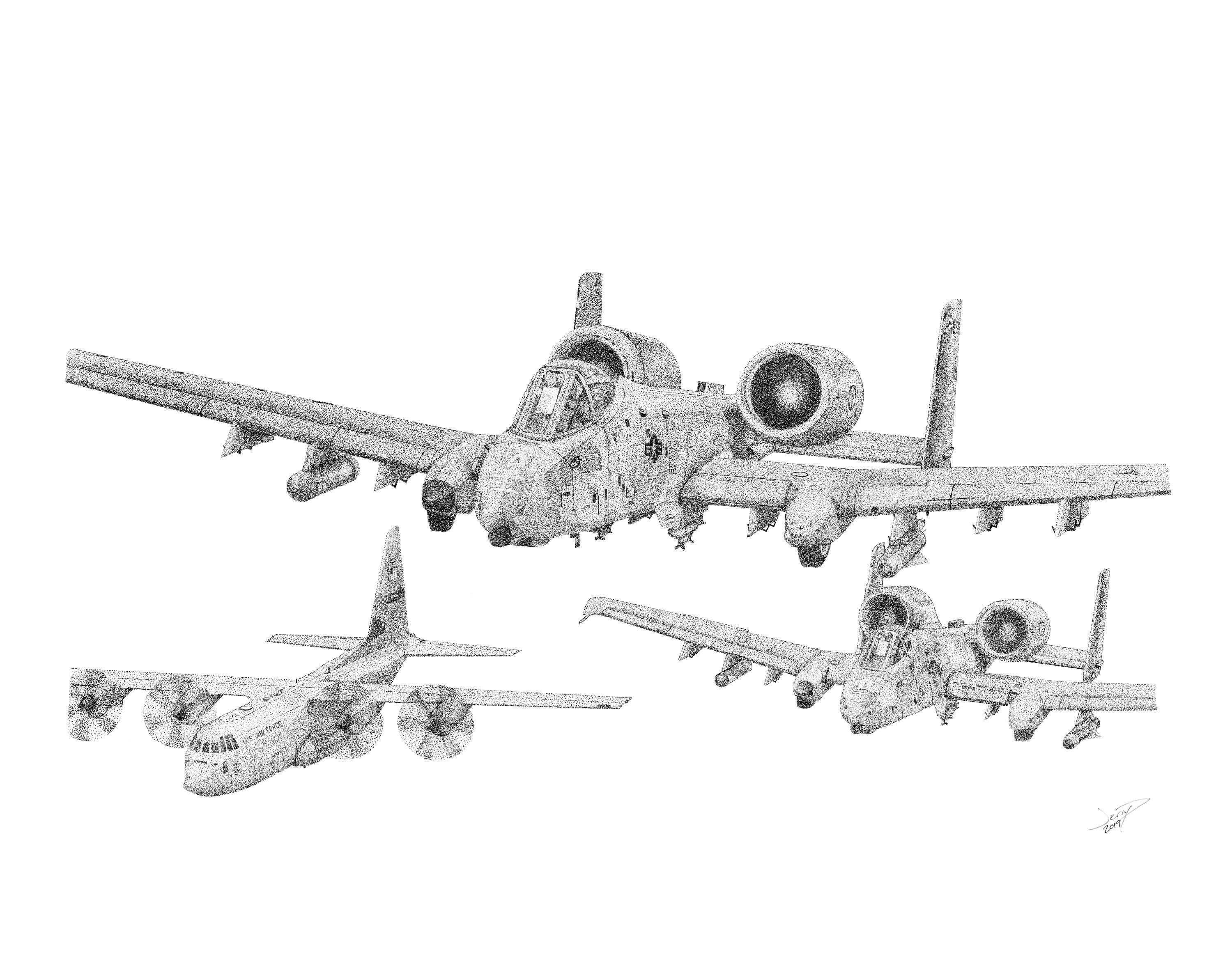 A-10 and C-130 Digital File - Etsy