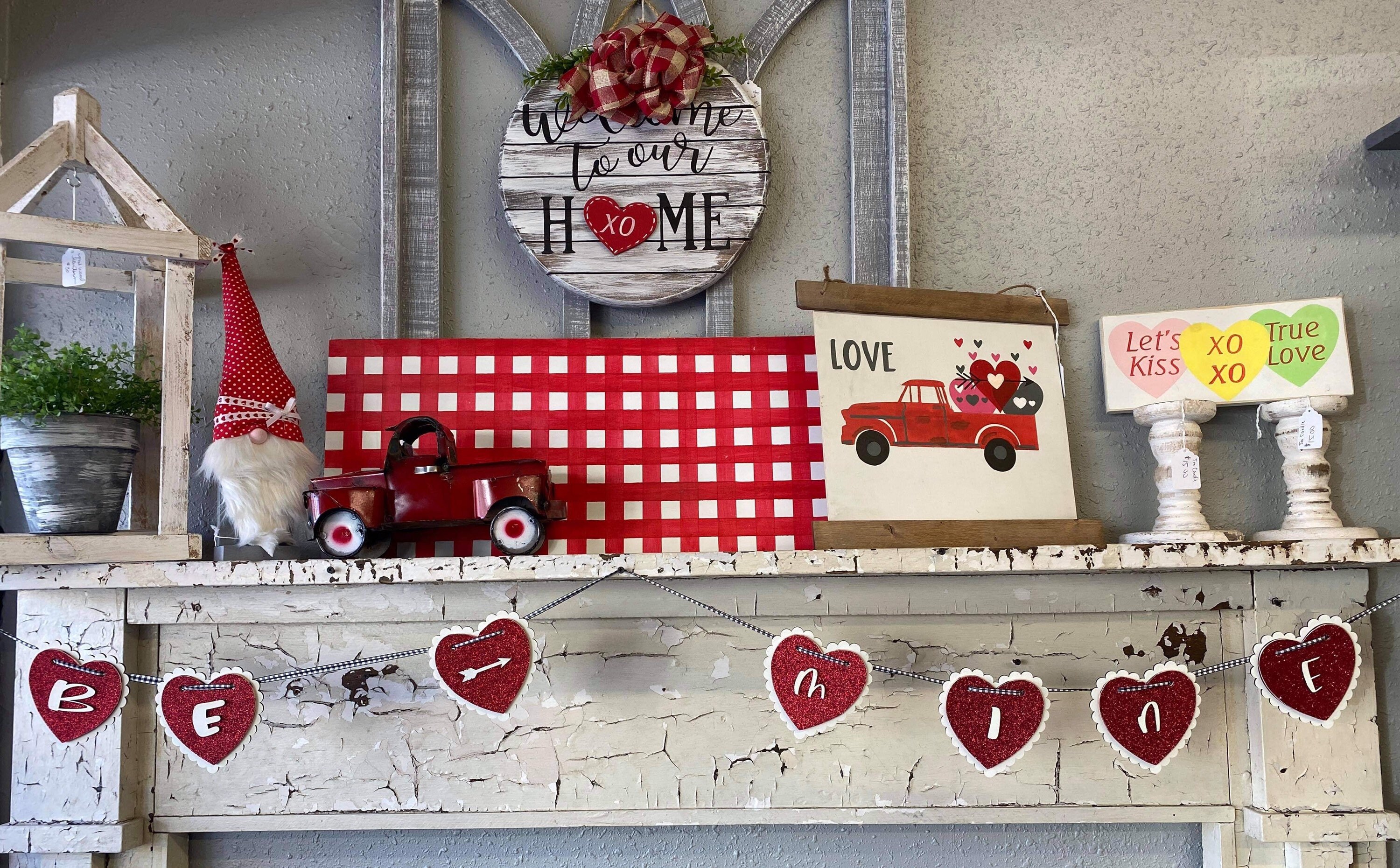 Be Mine doble corazón Garland - Etsy España