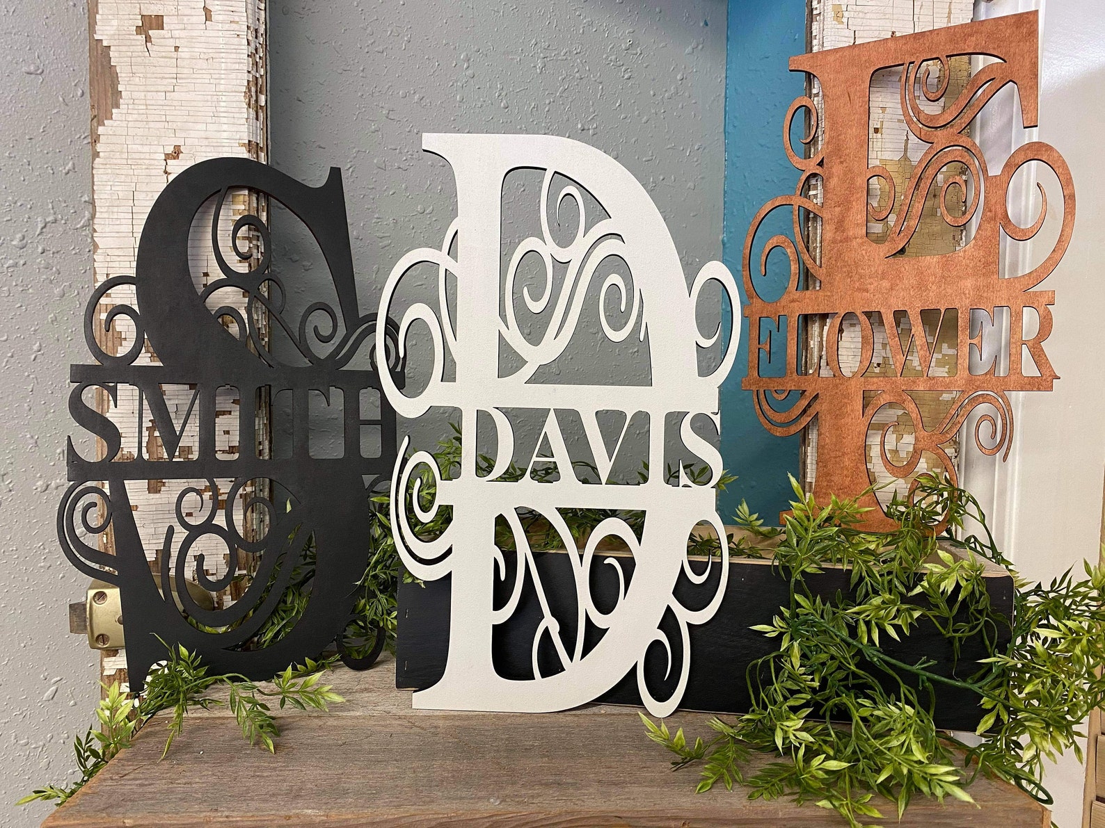 Split Letter Name Signs - Etsy