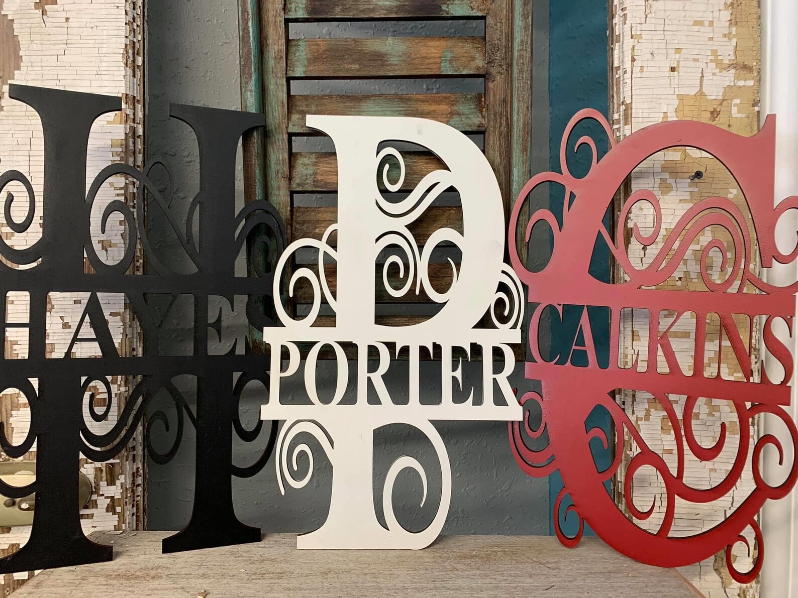 Split Letter Name Signs - Etsy