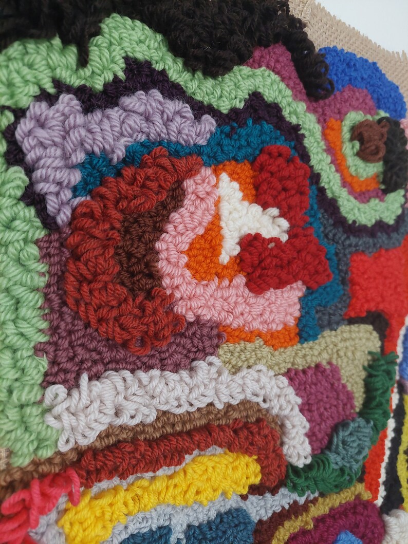 Whirlpool Punch Needle Wall Hanging, Wall Decor, Punch Needle Modern ...