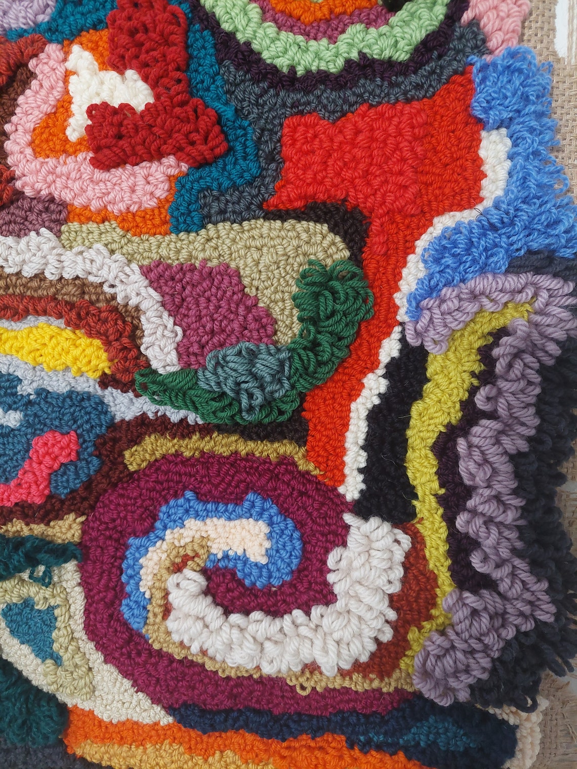 Whirlpool Punch Needle Wall Hanging, Wall Decor, Punch Needle Modern ...