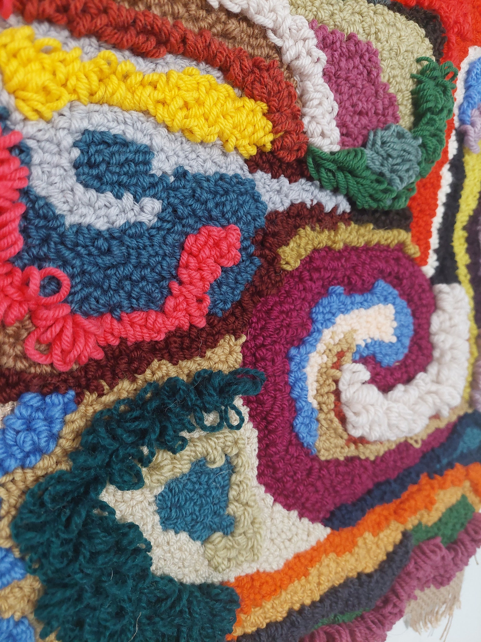 Whirlpool Punch Needle Wall Hanging, Wall Decor, Punch Needle Modern ...