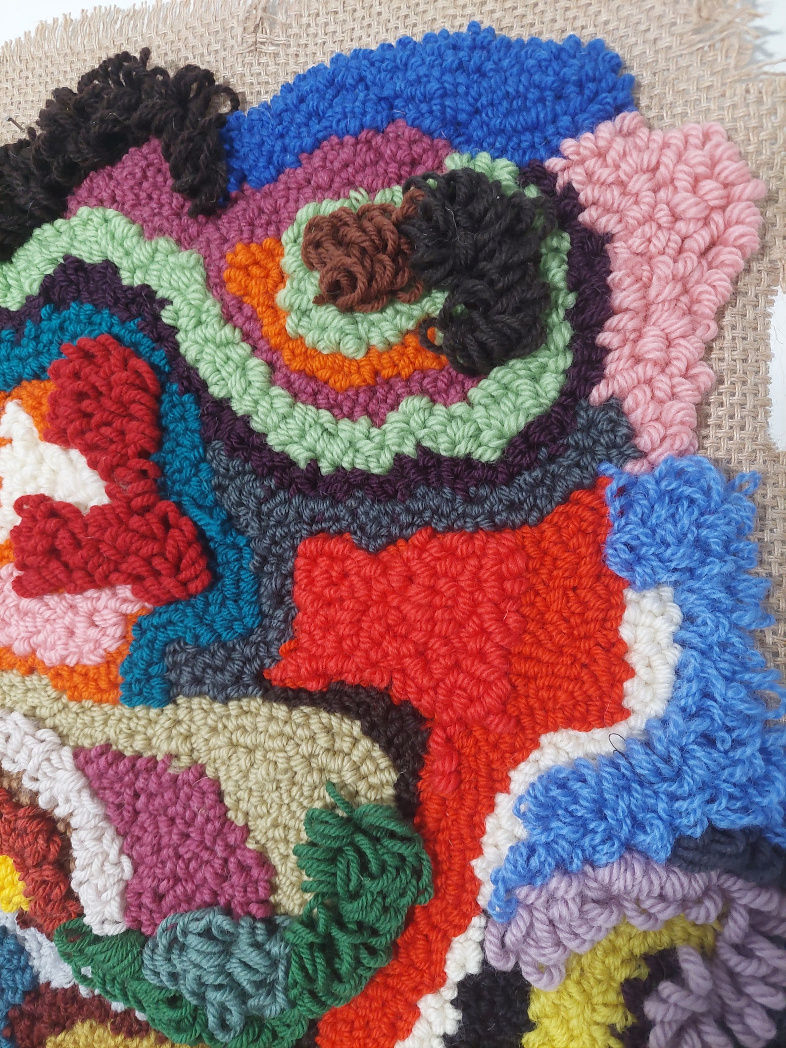 Whirlpool Punch Needle Wall Hanging, Wall Decor, Punch Needle Modern ...