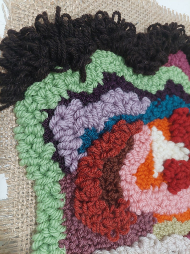 Whirlpool Punch Needle Wall Hanging, Wall Decor, Punch Needle Modern ...