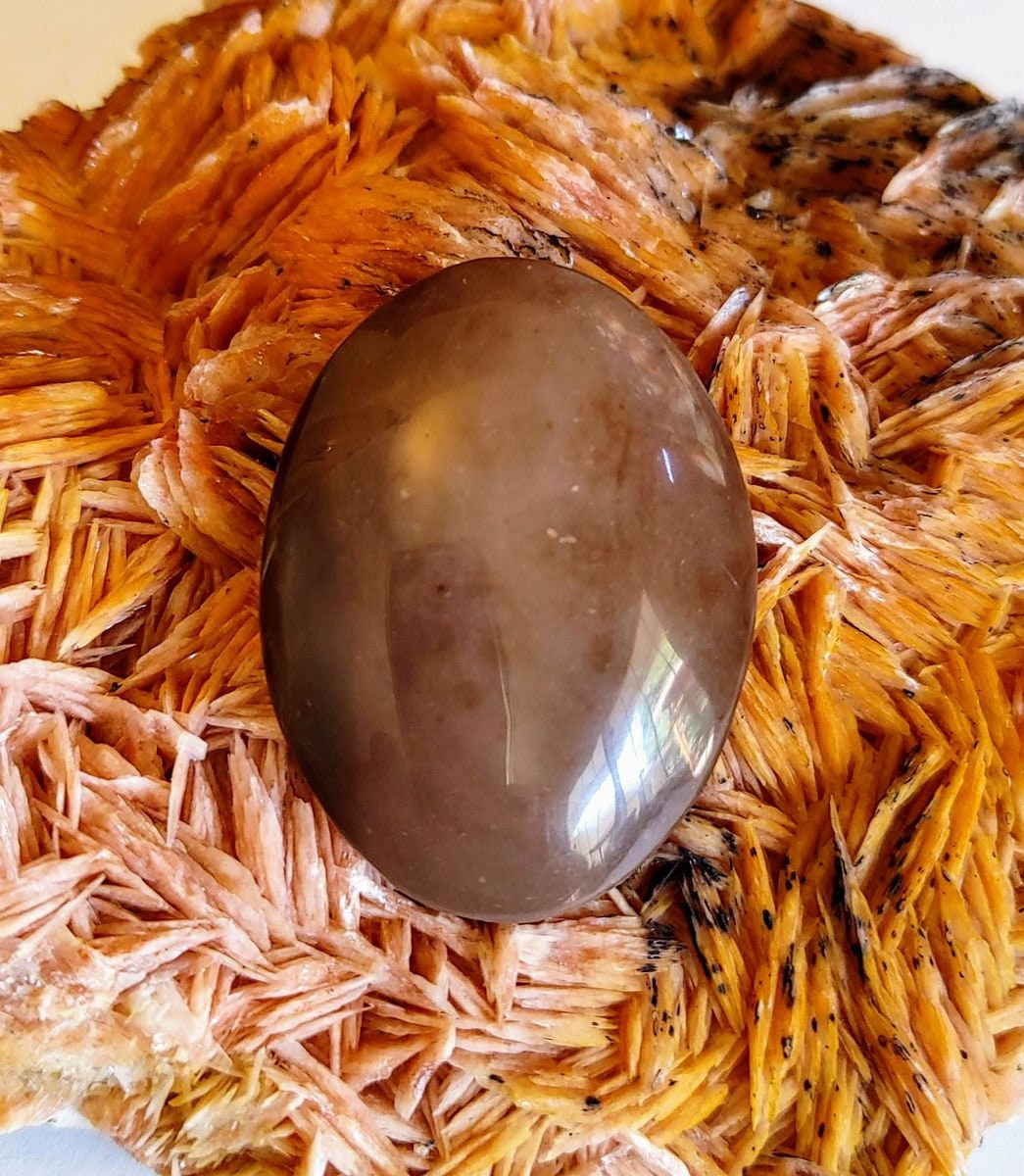 Chocolate Jasper Finished Oval Cabochon 38 x 29 mm | Etsy