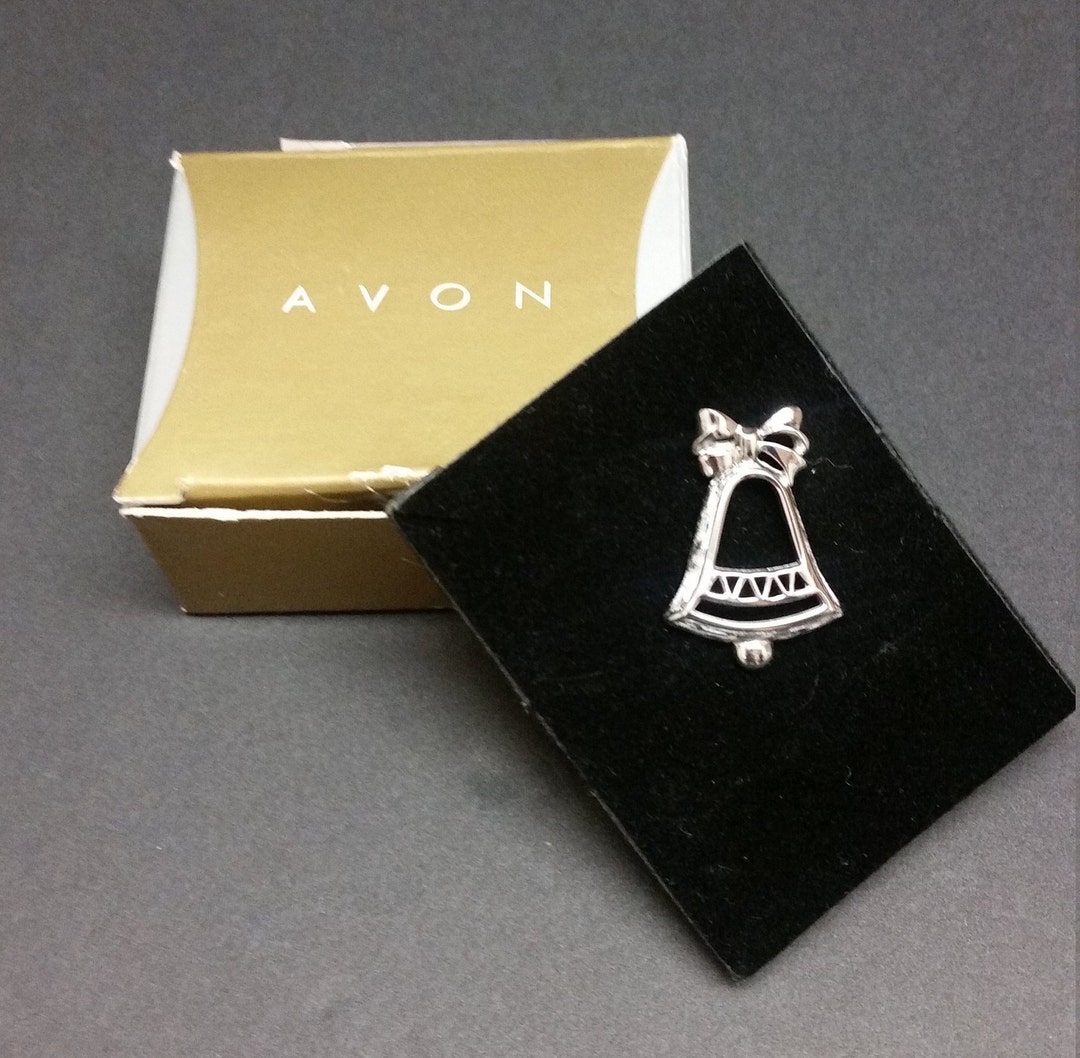 AVON Silver Bell Pin - Etsy