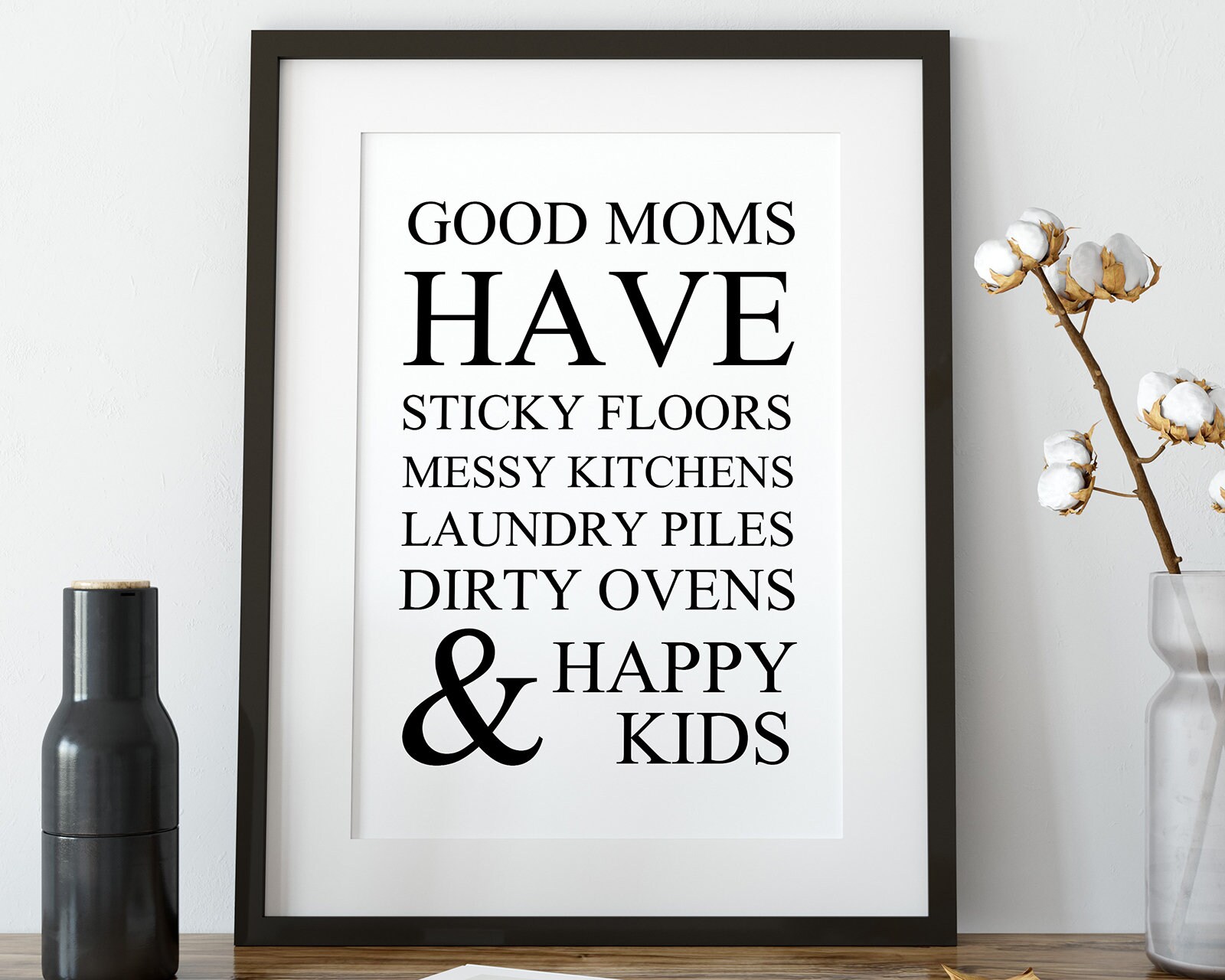 Gift for Mother's Day Printable Wall Art Funny Quote Good Moms Wall ...