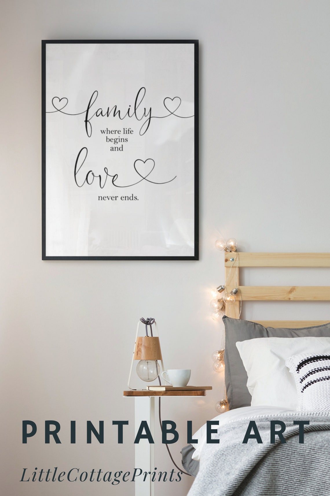 Printable Family Quote Sign Decor, Wall Art, Instant Download, Black ...