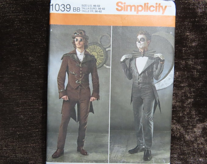Men's Cosplay Costumes Simplicity Sewing Pattern 1039 - Etsy