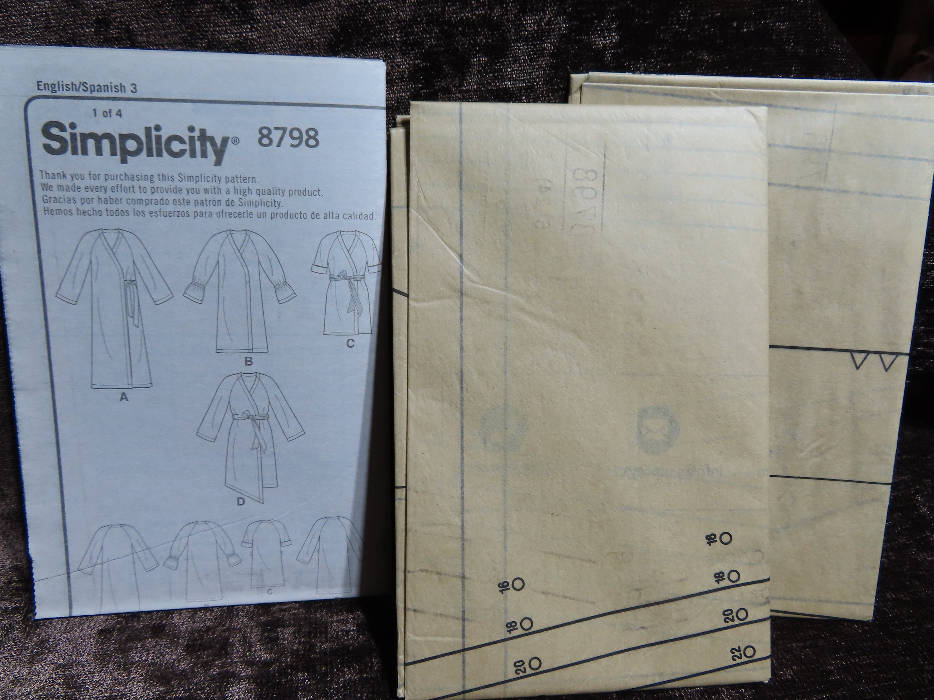 Misses'/women's Coat Sewing Pattern Simplicity 8798 Size 16-18-20-22-24 ...