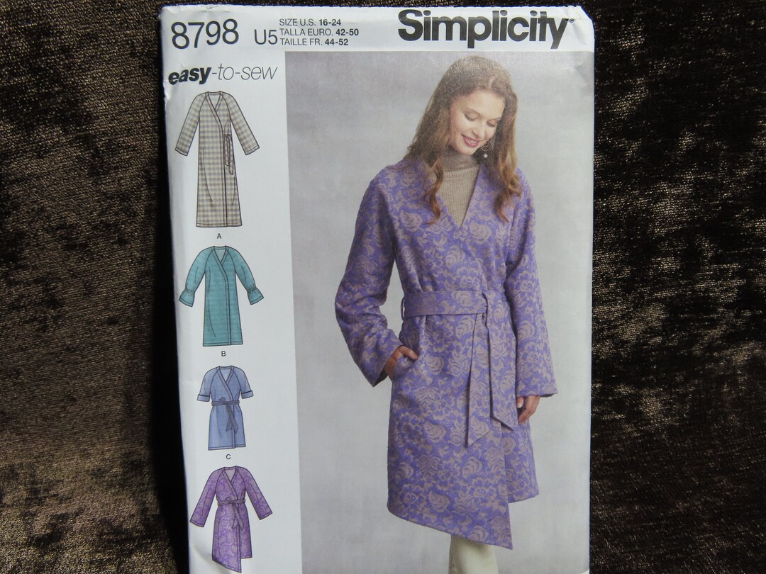 Misses'/women's Coat Sewing Pattern Simplicity 8798 Size 16-18-20-22-24 ...
