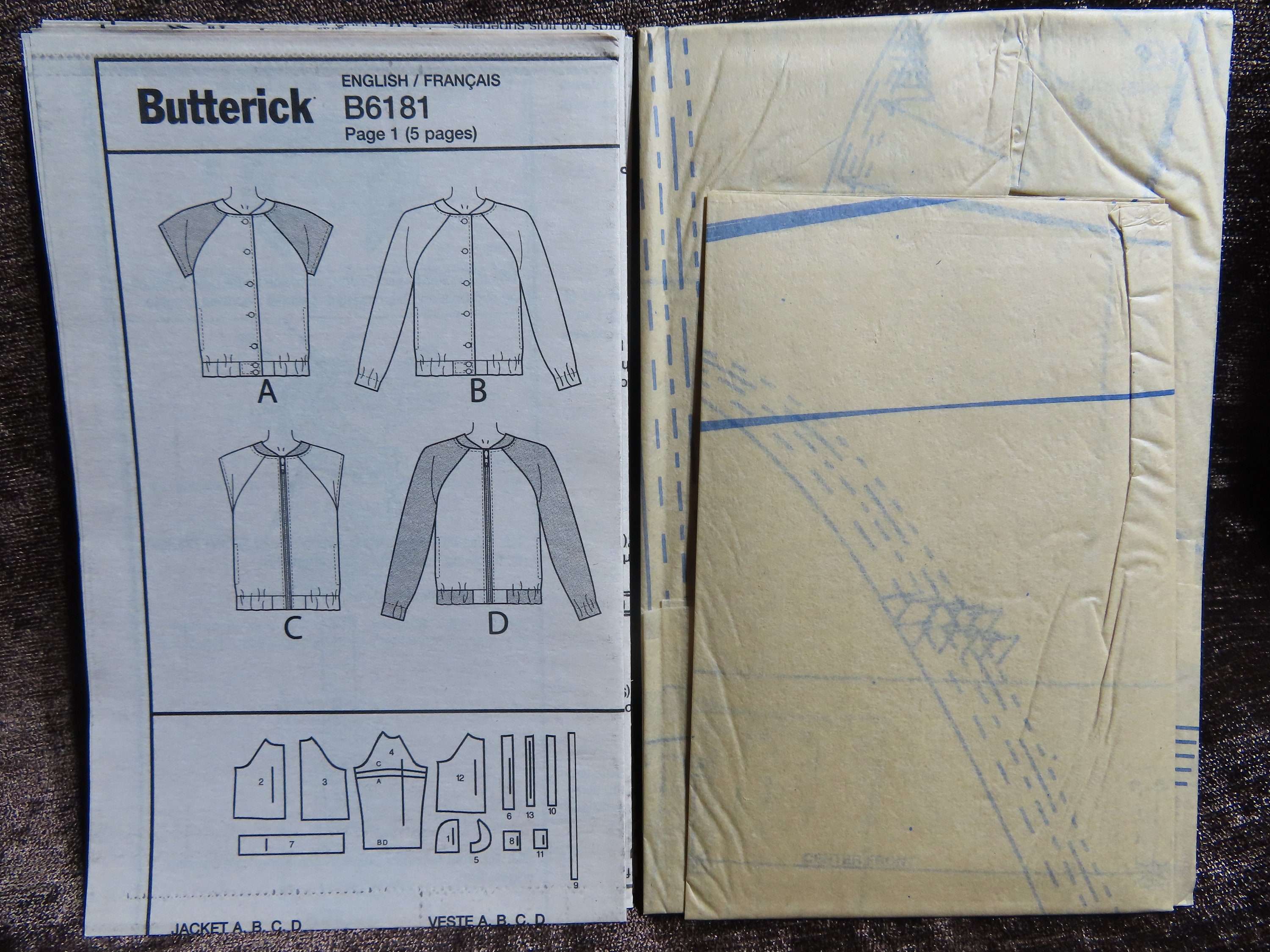 Misses'/women's Jacket Sewing Pattern Butterick 6181 Size 6-8-10-12-14 ...