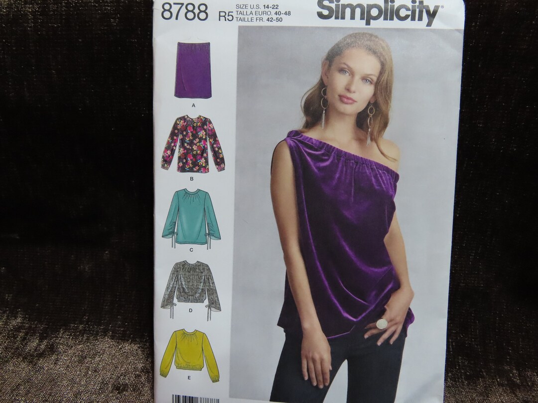 Misses'/women's Top Sewing Pattern Simplicity 8788 14-16-18-20-22 UNCUT ...