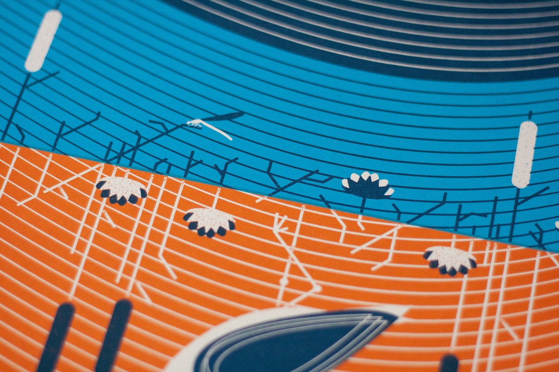 Day and Night Screen Printed Poster 18x24 | Etsy