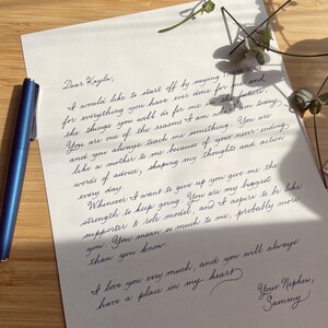 Custom Handwritten Letter, Handwriting Note, Wedding Vows, Anniversary ...