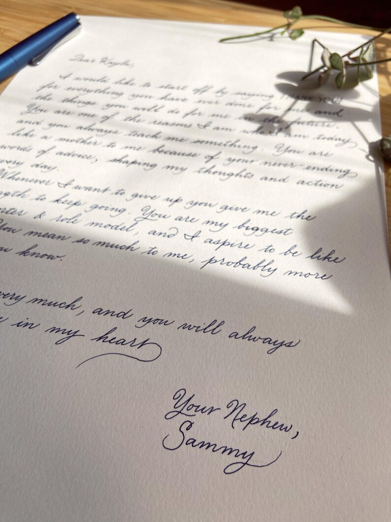 Custom Handwritten Letter, Handwriting Note, Wedding Vows, Anniversary ...