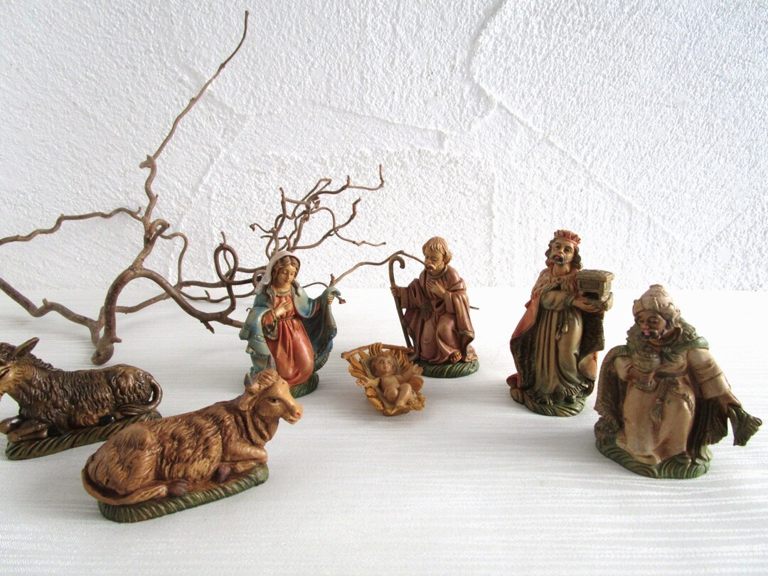 Vintage Nativity Scene Figures Christmas 7 Pieces Italy - Etsy