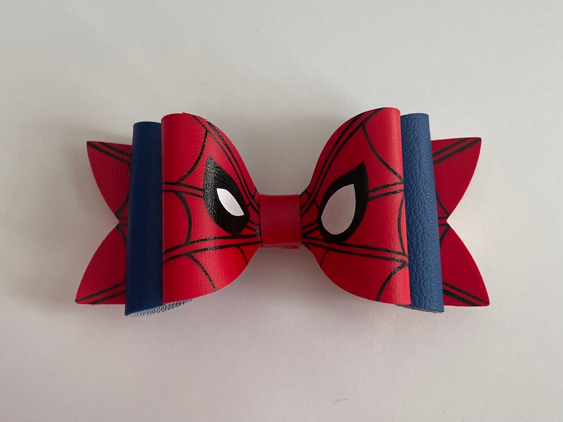 Spider-man Faux Leather 4 Bow - Etsy