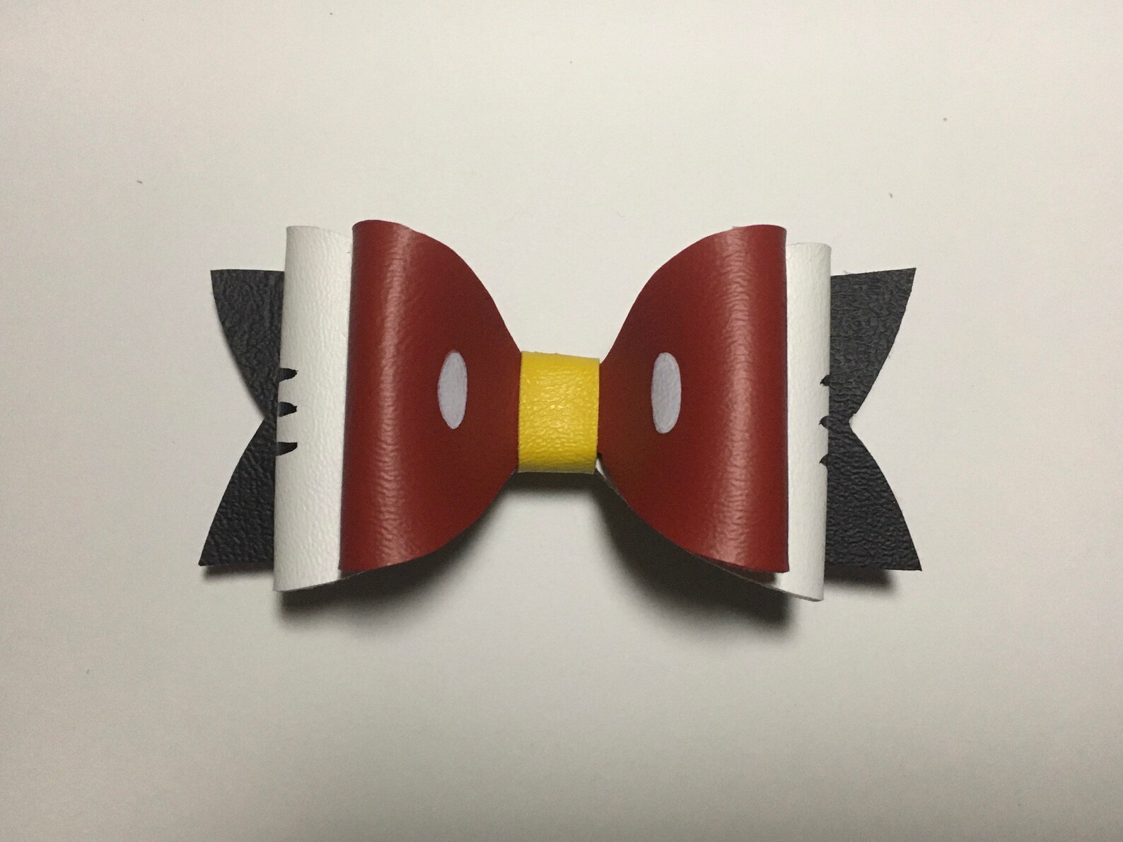 Mickey Mouse Faux Leather 4 Bow | Etsy