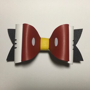 Mickey Mouse Faux Leather 4” Bow - Etsy